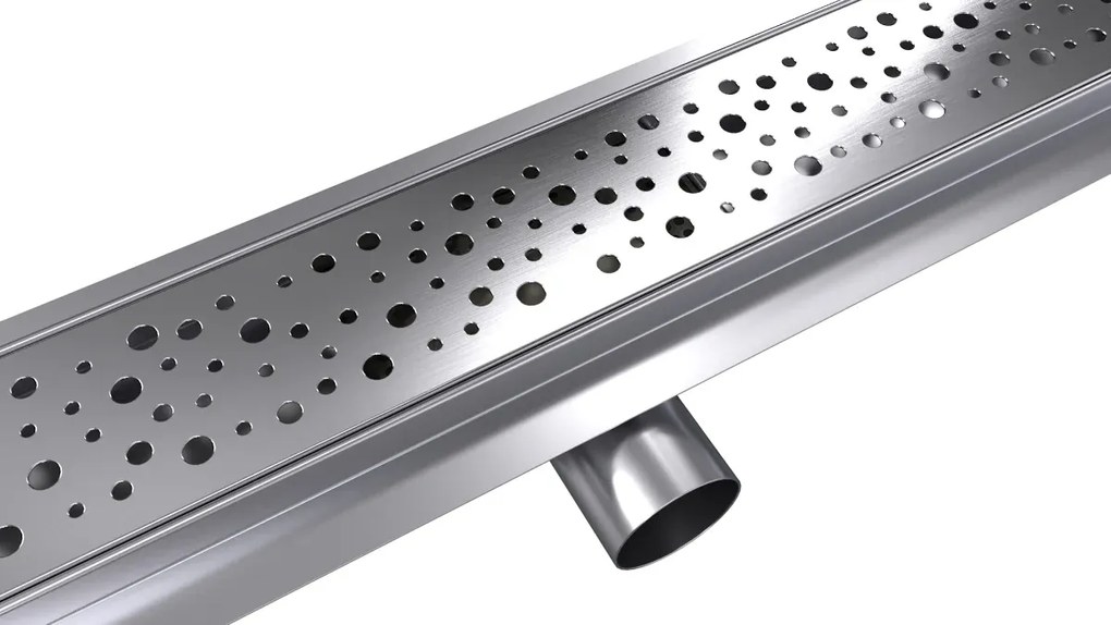 B-DRAINWELL 60 Chrom Odtokový podlahový žlab, bublinky
