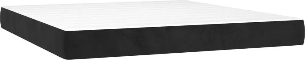 Box spring postel s matrací černá 160x200 cm samet 3141373