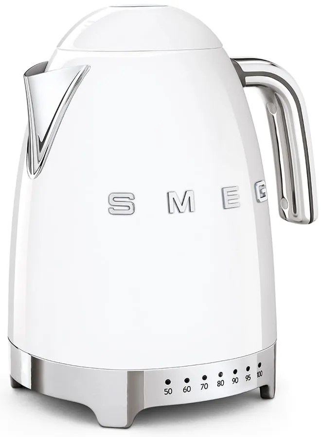 Bílá rychlovarná konvice z nerezové oceli 1,7 l Retro Style – SMEG