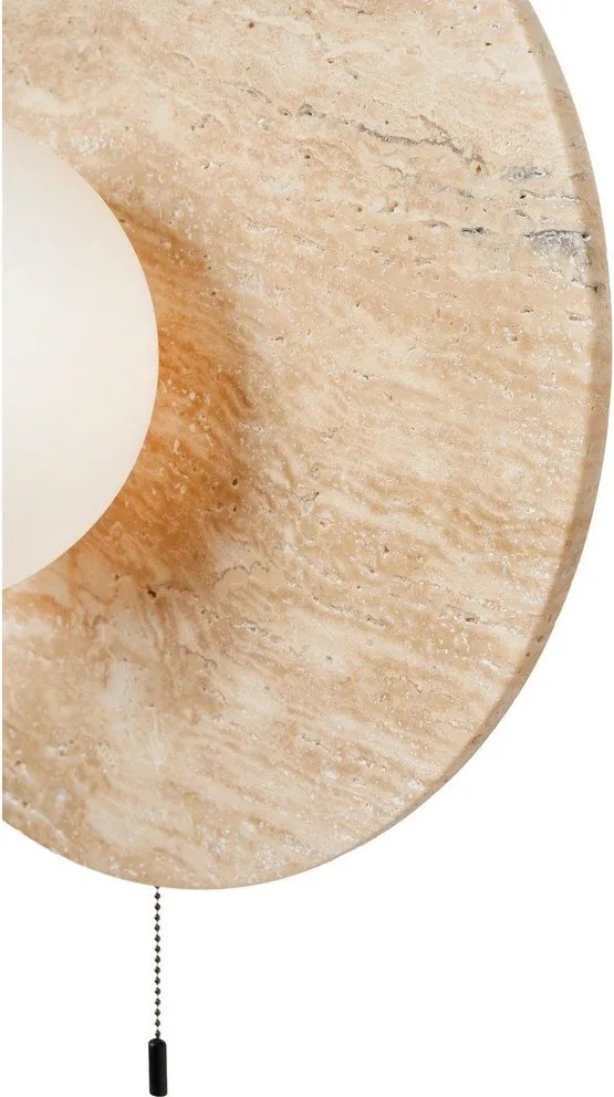 Béžové kamenné nástěnné svítidlo ø 12 cm Hilde – Opviq lights