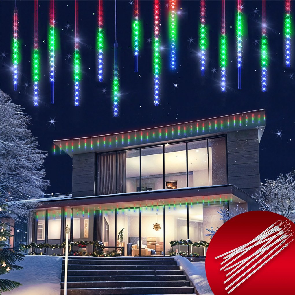 Světelný řetěz Vánoce diamantový déšť vícebarevná