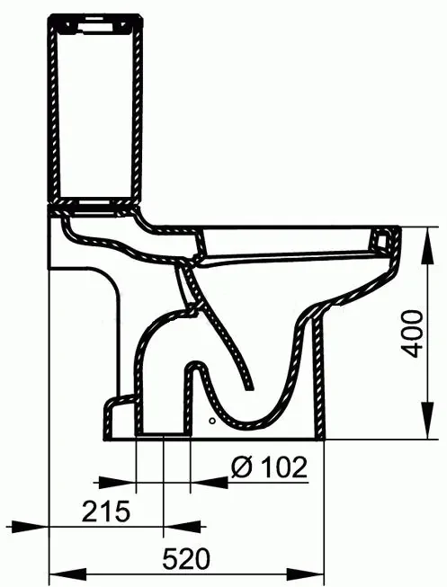 IDEAL Standard PLAYA klozet kombinovaný stacionární J501801 | BIANO