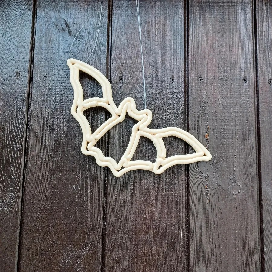 ECOprint ozdoba netopýr 30 cm bílá, 3D tisk, plast, venkovní
