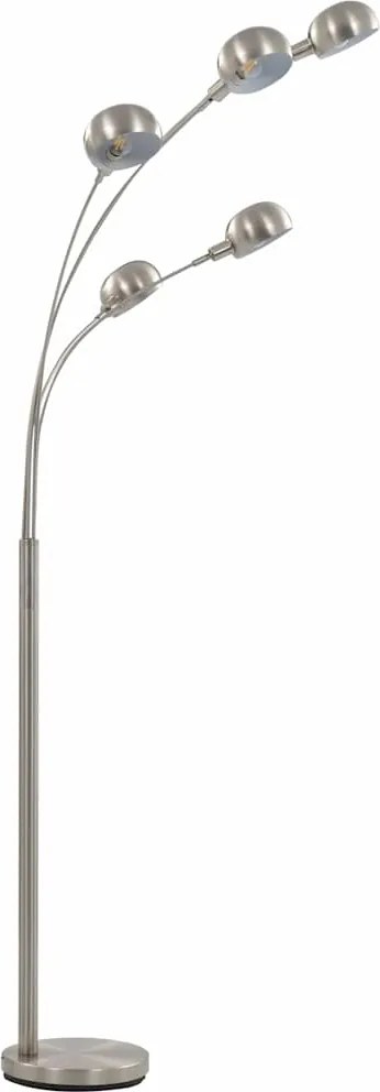 Stojací lampa 200 cm 5 x E14 stříbrná 282417