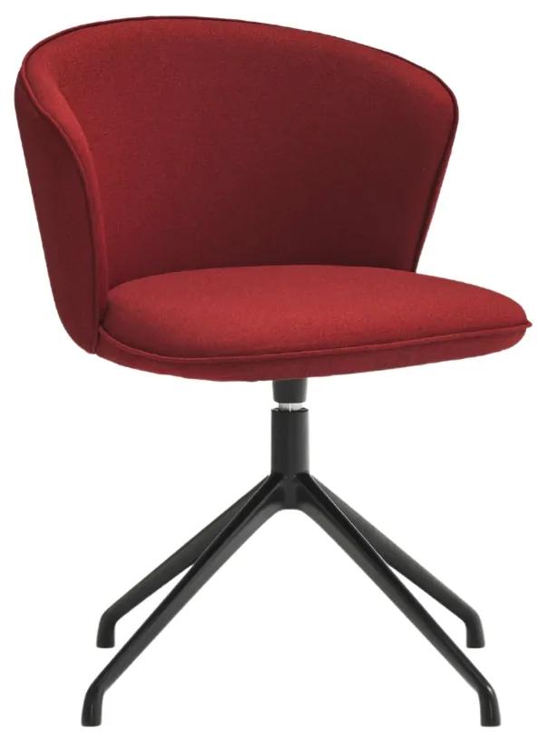 OnaDnes -20% Červená čalouněná konferenční židle Teulat Add II.