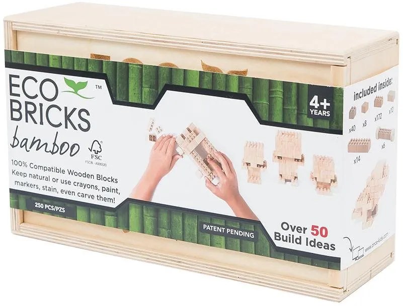 Stavebnice once kids eco-bricks bambus 250 dílů