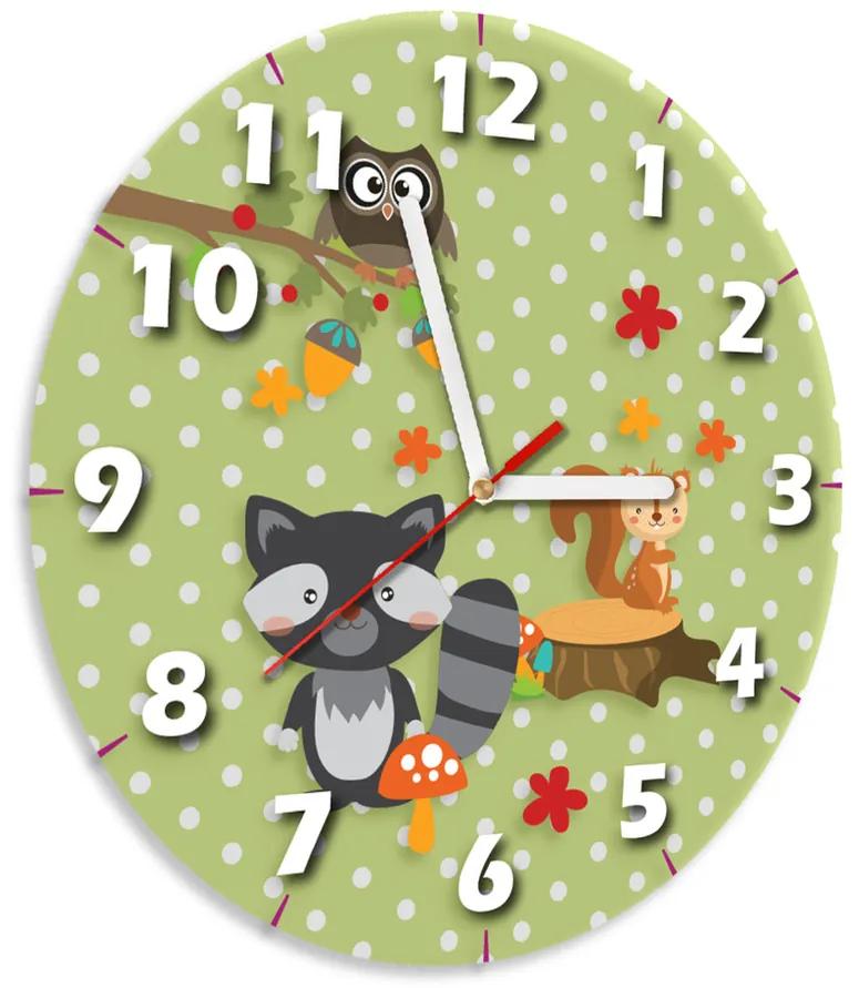 Gario Dětské hodiny Lesní zvířátka Rozměry: 30 x 30 cm
