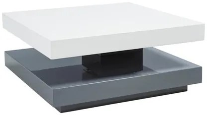 Konferenční stolek FALON bílá/šedá 75(105)x75x34 cm