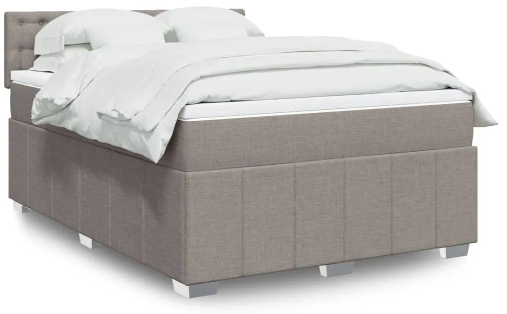 Box spring postel s matrací taupe 140x200 cm textil 3287109