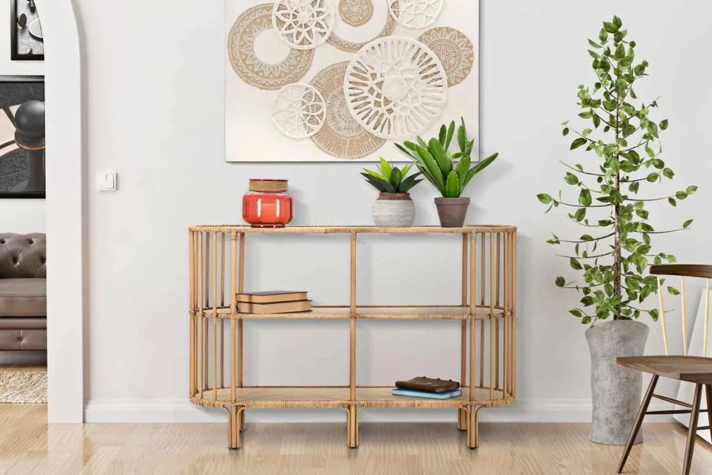 Designová konzole Gennipha 120 cm hnědá