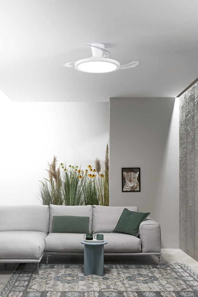FAN LED-CONDOR-BCO Stropní svítidlo Condor bílý LED ventilátor 40 W, 4050 lm, CCT stmívatelné s RGB, digitální ovládání s RF dálkovým ovladačem, 24 - FANEUROPE