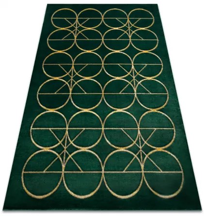 koberec EMERALD výhradní 1010 glamour, stylový kruhovýy lahvově zelená / velikost 140x190 cm | krásné koberce cz