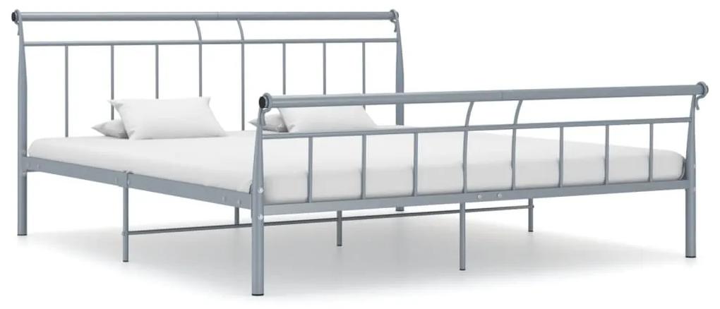 325047 vidaXL Rám postele šedý kov 180 x 200 cm