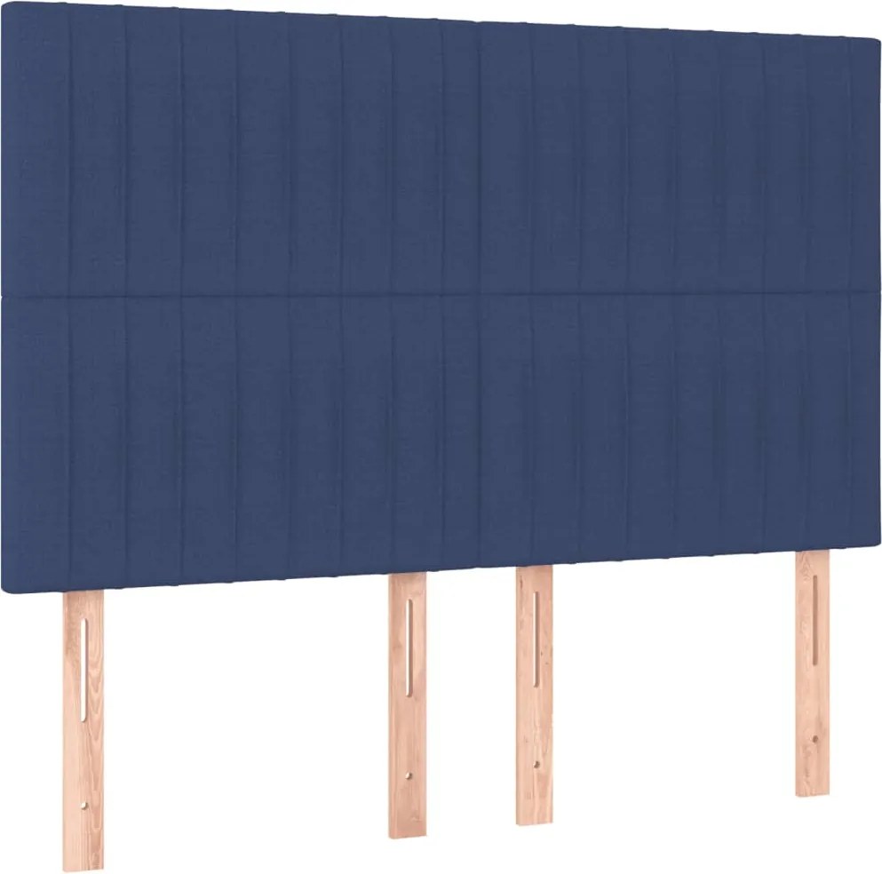 Box spring postel s matrací modrá 140x190 cm textil 3137315