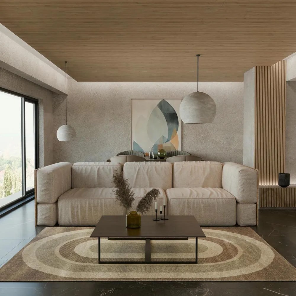 JUTEX Kusový koberec VIRGINIA 73404 581 hnědý BARVA: Hnědá, ROZMĚR: 80x150 cm