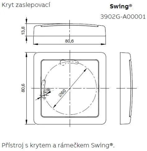 ABB Swing (L) záslepka béžová 3902G-A00001 D1