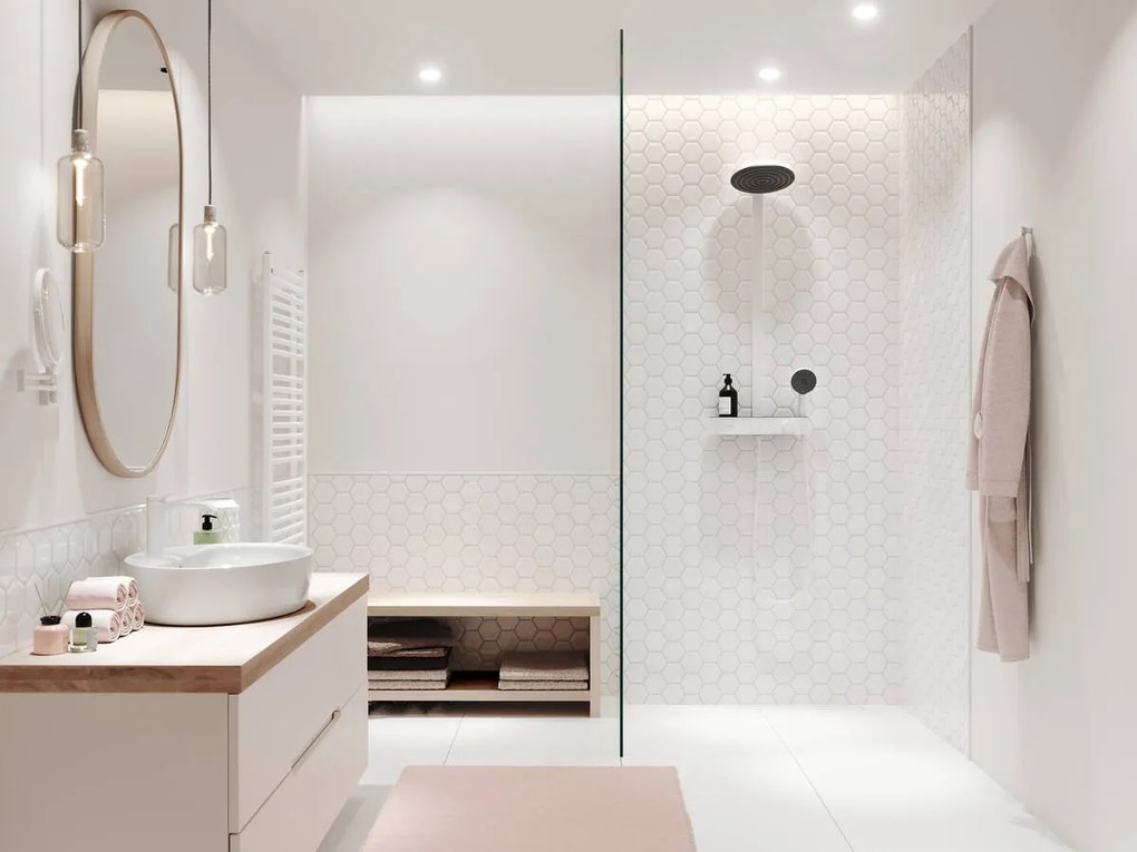 Hansgrohe Pulsify, Showerpipe 260 2jet s termostatem ShowerTablet Select 400, bílá matná, HAN-24240700