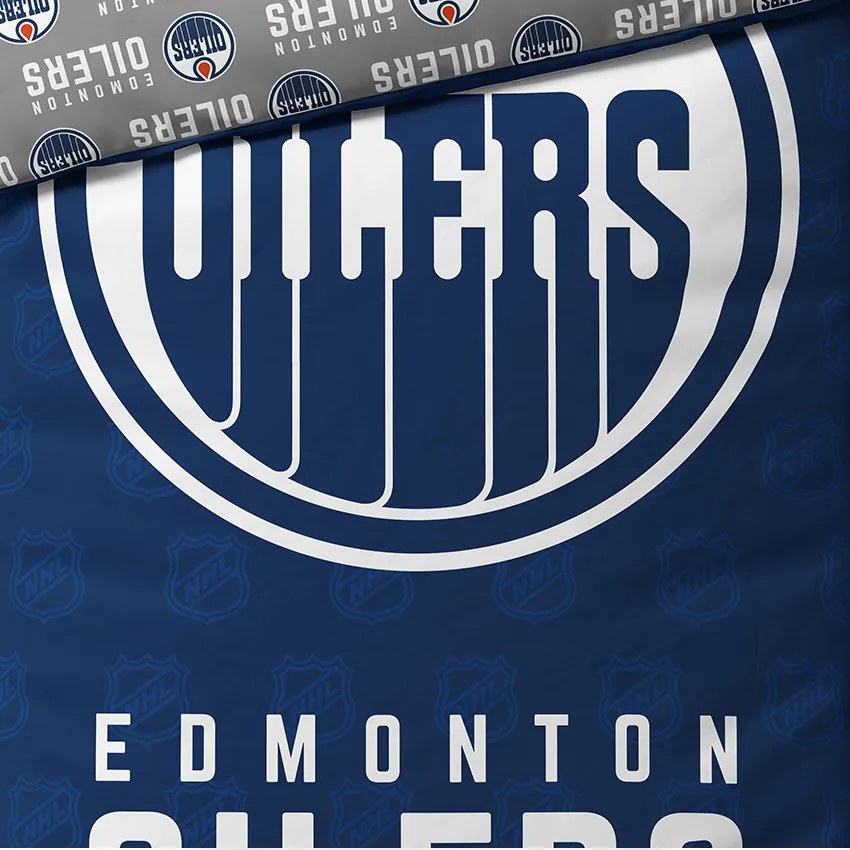 Hokejové povlečení NHL Edmonton Oilers Shields Velikost: 135x200 + 80x80 cm