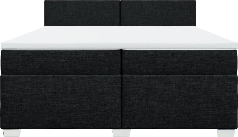 Box spring postel s matrací černá 200x200 cm textil 3285990
