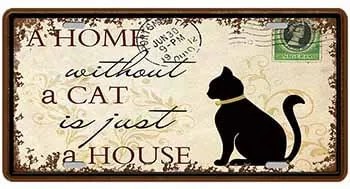 Cedule značka Cat a House