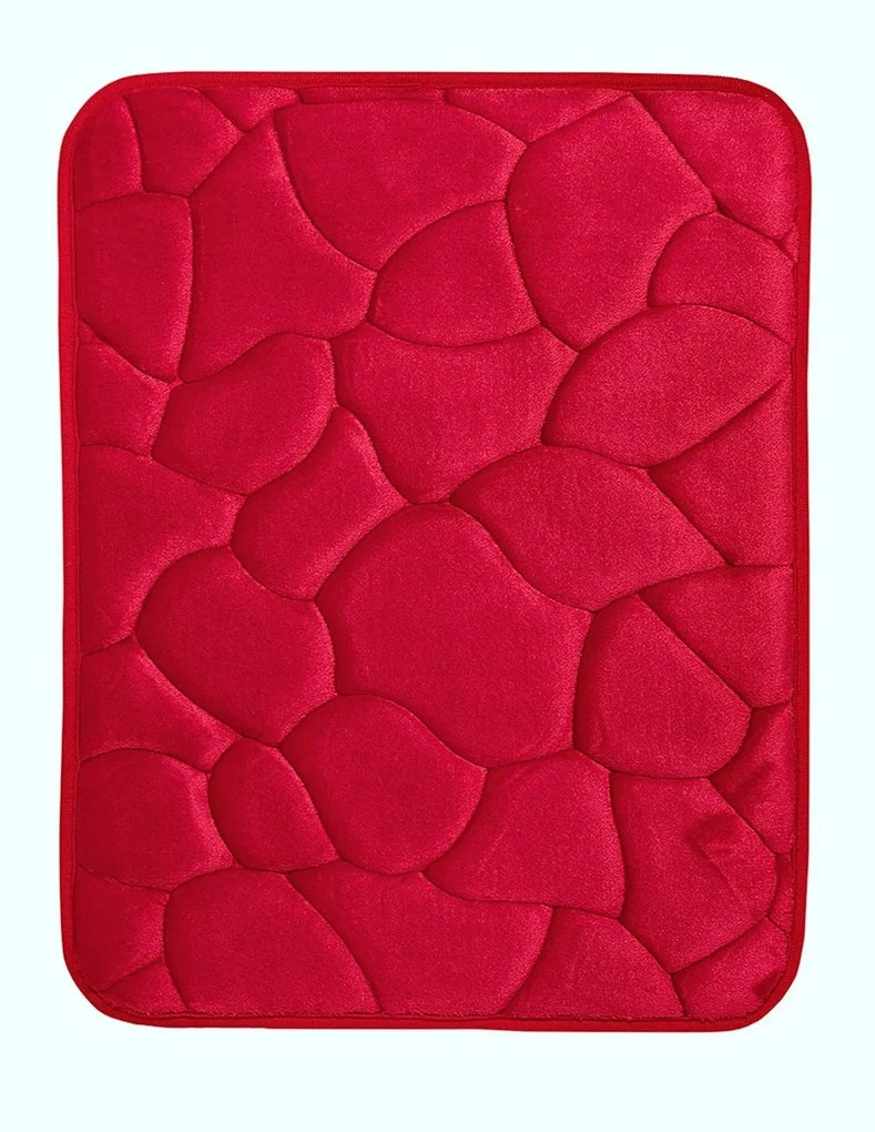 BO-MA, Protiskluzová koupelnová předložka 3D 0133 Red, 40x50, červená, koupelna