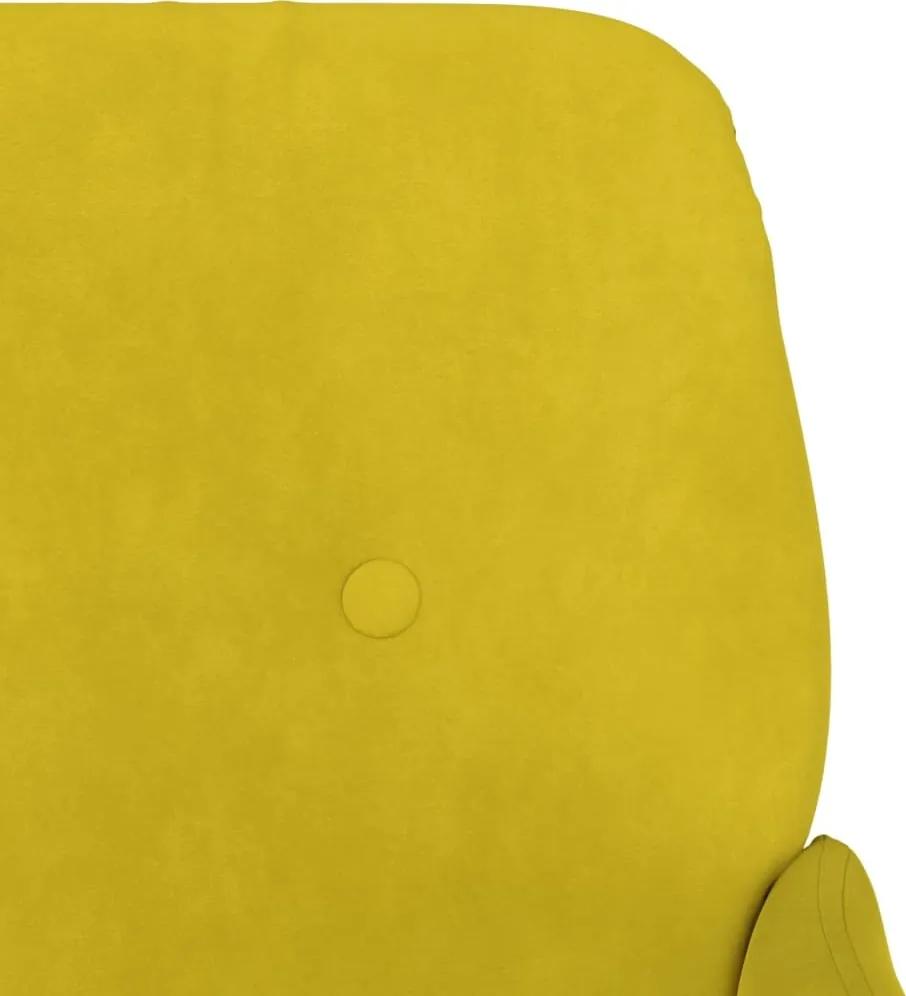 vidaXL Lavice 108 x 79 x 79 cm samet [351420] Barva: Žlutá