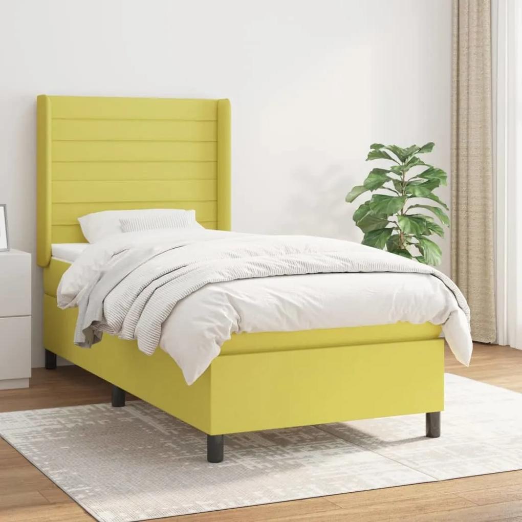 vidaXL Box spring postel s matrací 90x190 cm textil [3131478] Barva: světle šedá