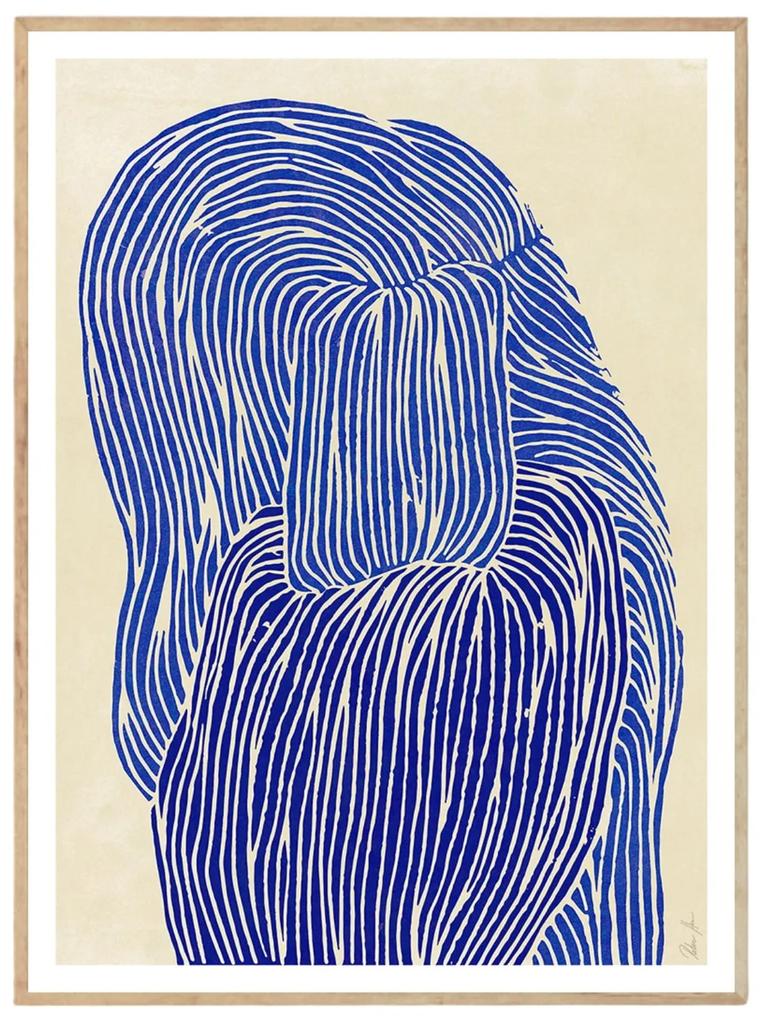 THE POSTER CLUB Autorský plakát Deep Blue by Rebecca Hein 30 x 40 cm, modrá barva, papír