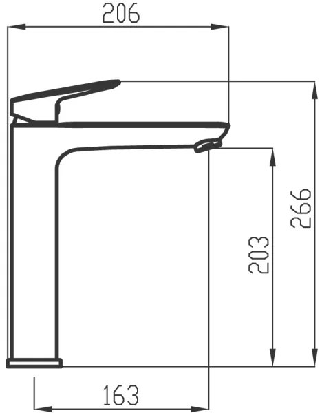 Novaservis - Umyvadlová baterie METALIA 26,6 cm lesklý chrom