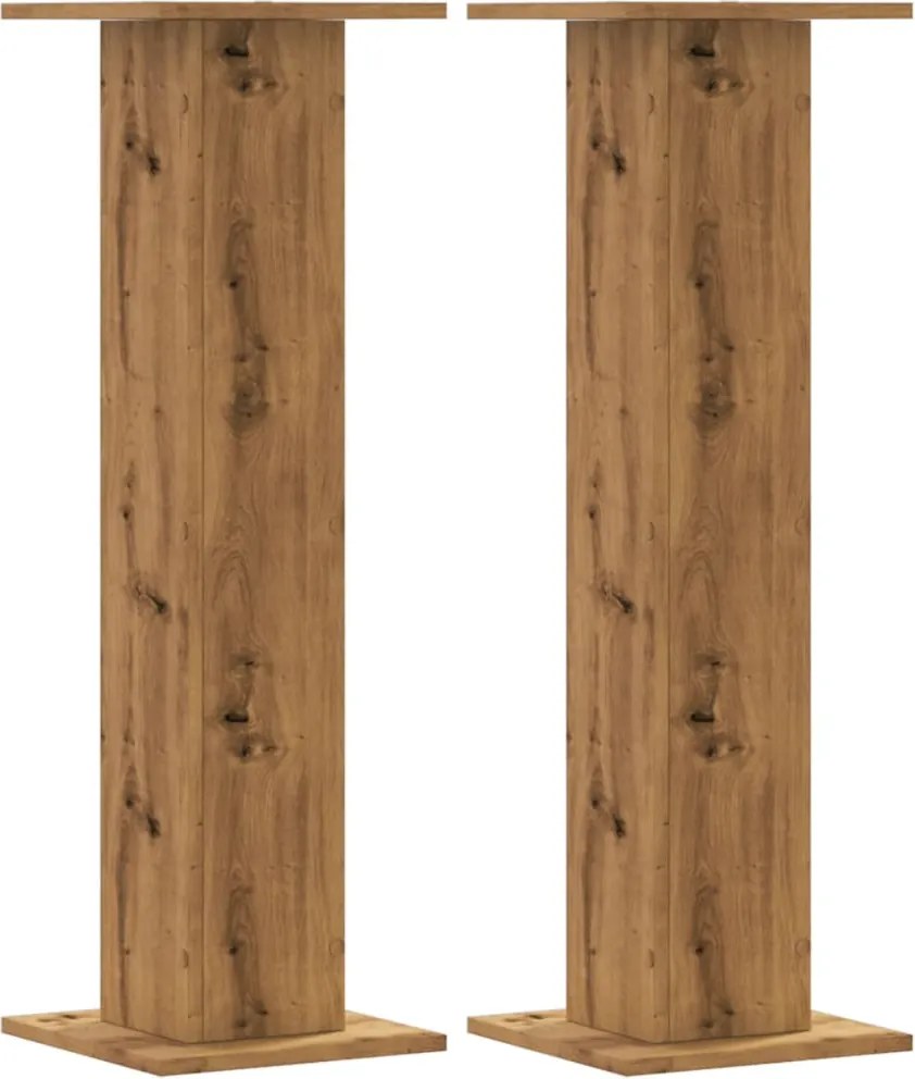 Stojany na rostliny 2 ks dub artisan 30 x 30 x 95 cm kompozit 3307881