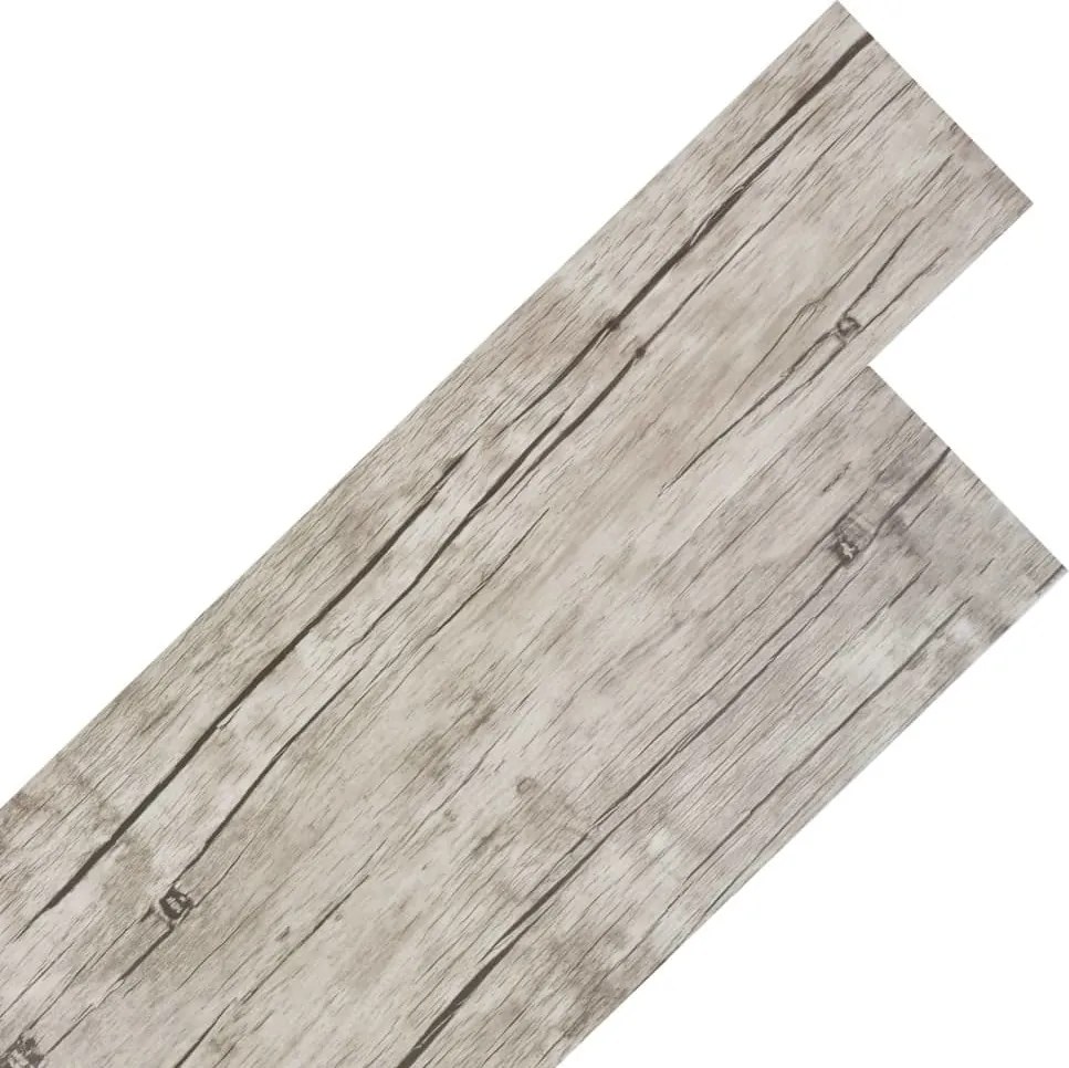 vidaXL Podlahová krytina PVC 5,02 m² 2 mm samolepicí [146601] Barva: pruhová šedá