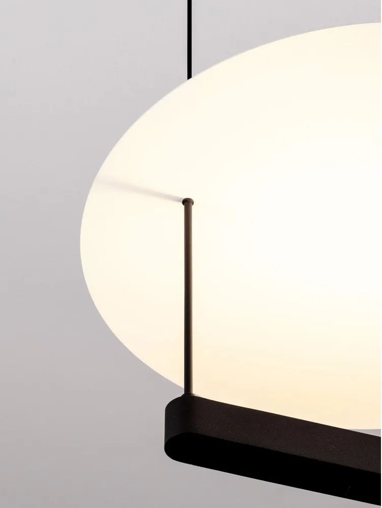 Bílé/matně černé hliníkové LED stmívatelné závěsné svítidlo ø 40 cm Diona – Nova Luce