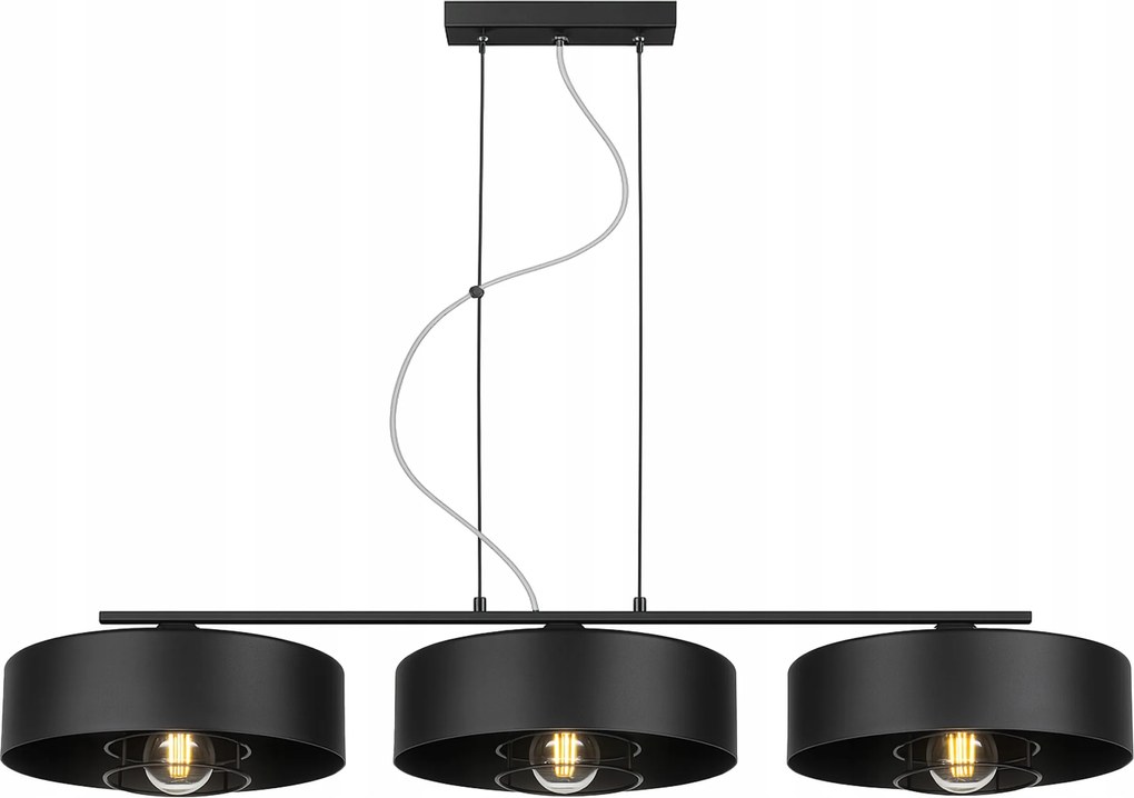 Závěsné Stropní Svítidlo Led Lustr E27 černá mat Loft Modern Nad Stůl