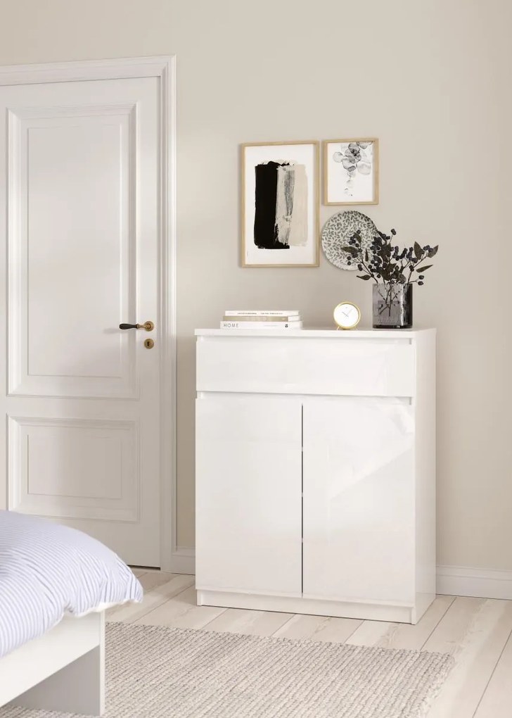FALCO Komoda Simplicity 234 bílý lesk
