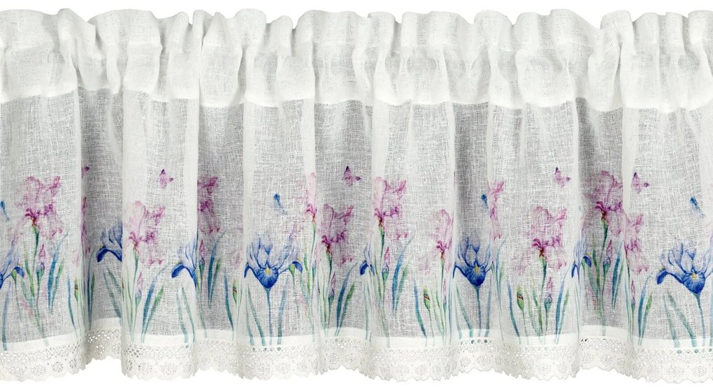 KRÁTKÁ ZÁCLONA NA PÁSCE DOLOREZ 150X30 CM KVĚTY