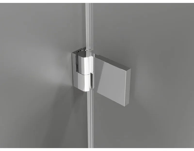 Mexen Lunar-B, výklopný sprchový kout levý 100 x 80 cm, 8mm čiré sklo, chromový profil, 832-100-080-01-00-L