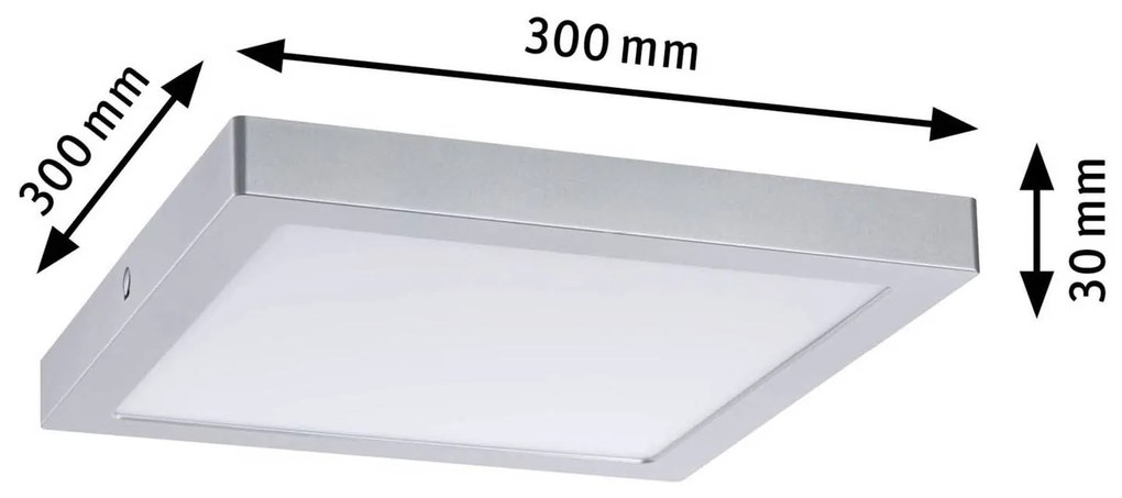 Paulmann Abia LED panel 4 000K hranatý 30cm chrom