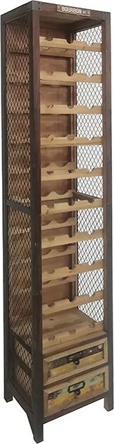 Designový regál na víno Winebar 190 cm borovice