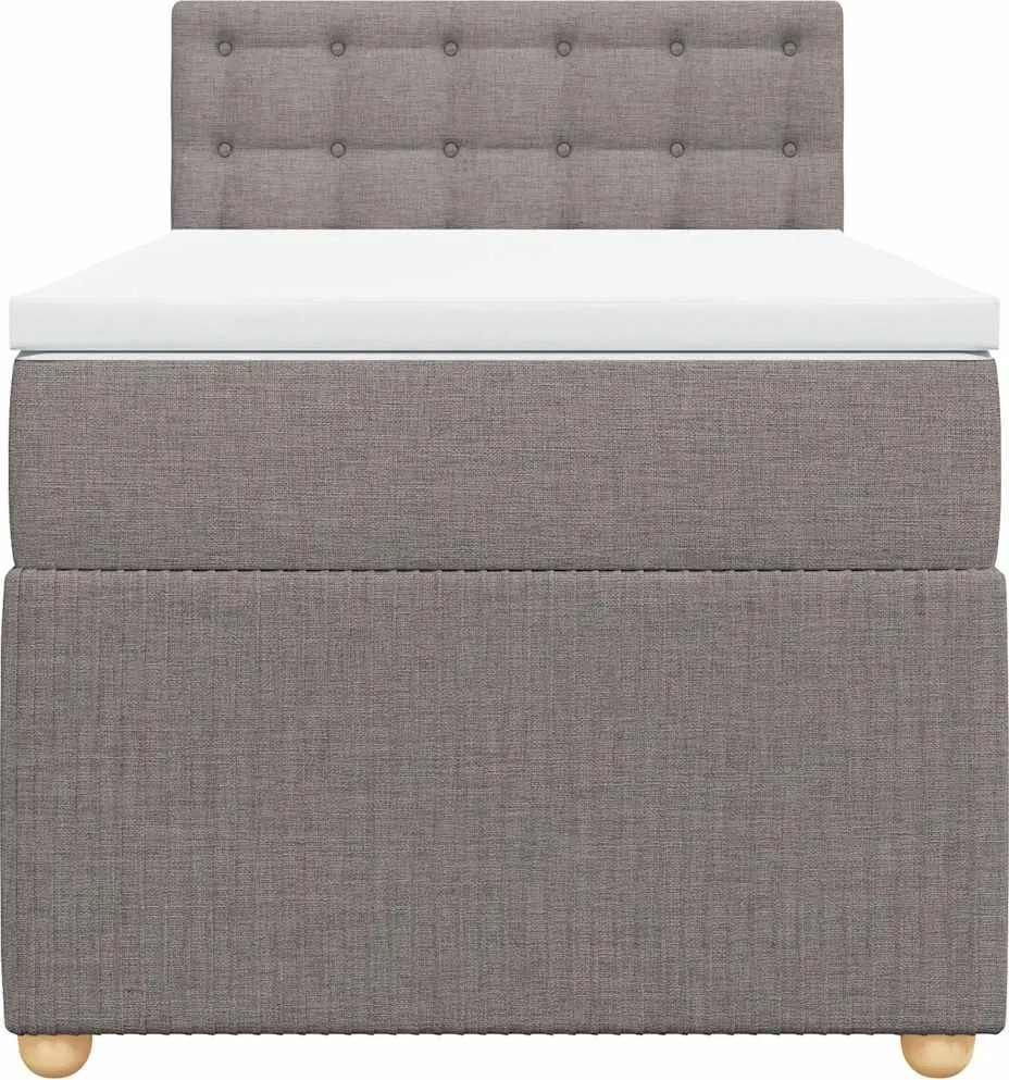 Box spring postel s matrací taupe 90x200 cm textil 3287357