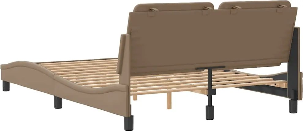 Rám postele bez matrace Zadar cappuccino 140x190 cm umělá kůže 3208181