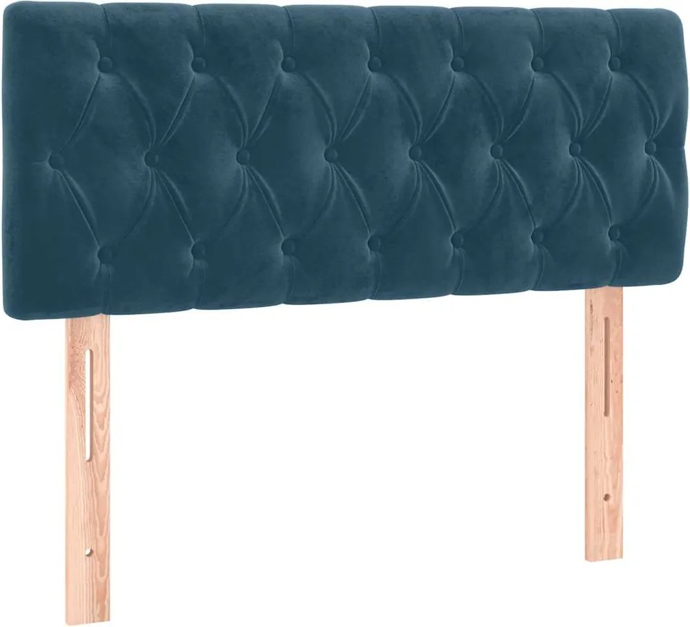 Box spring postel s matrací tmavě modrá 90x190 cm samet 3141459