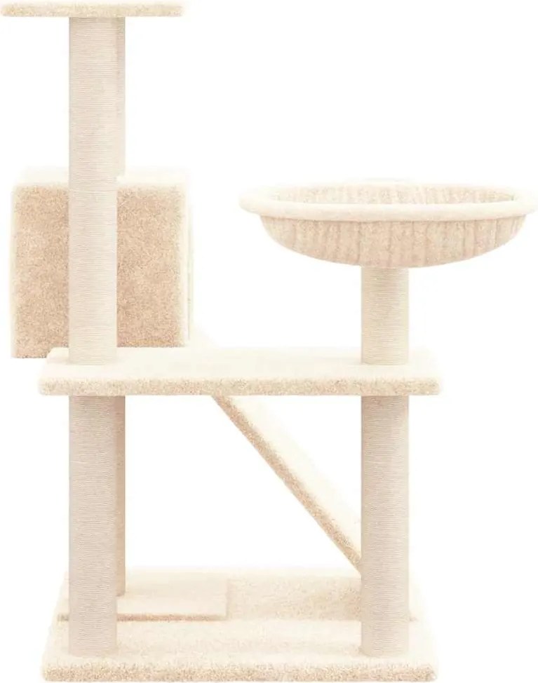 Škrabadlo pro kočky se sisalovými sloupky krémové 82 cm 171666