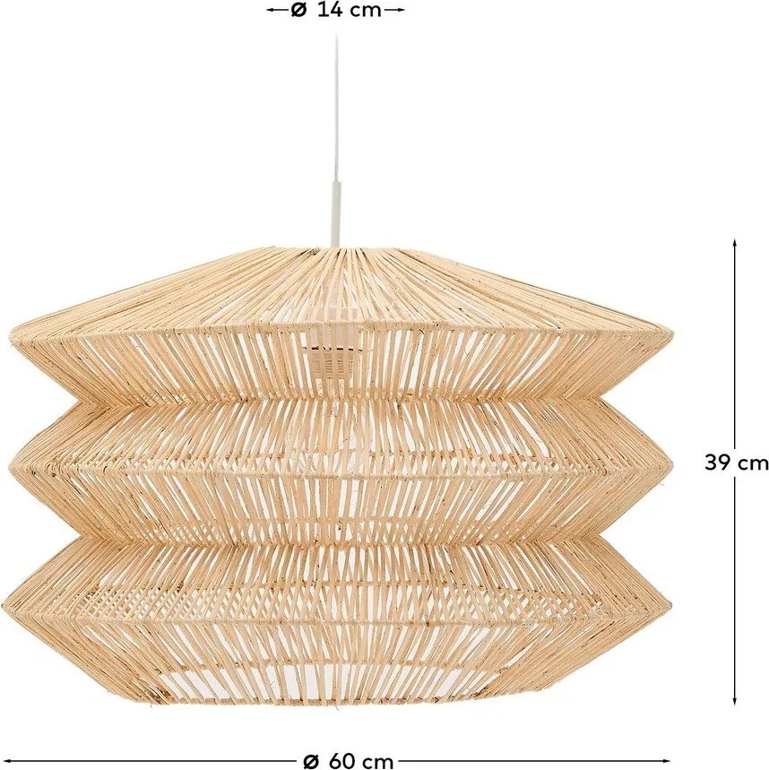 Ratanové stínidlo v přírodní barvě ø 60 cm Dakit – Kave Home