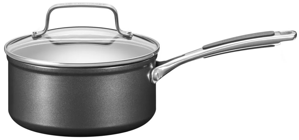 Kastrol nepřilnavý anodizovaný hliník s poklicí 1,9 l 18 cm, KitchenAid