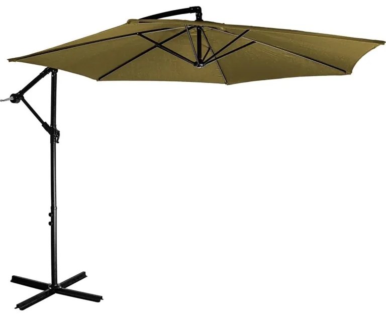STILISTA Zahradní slunečník, 330 cm, hnědý