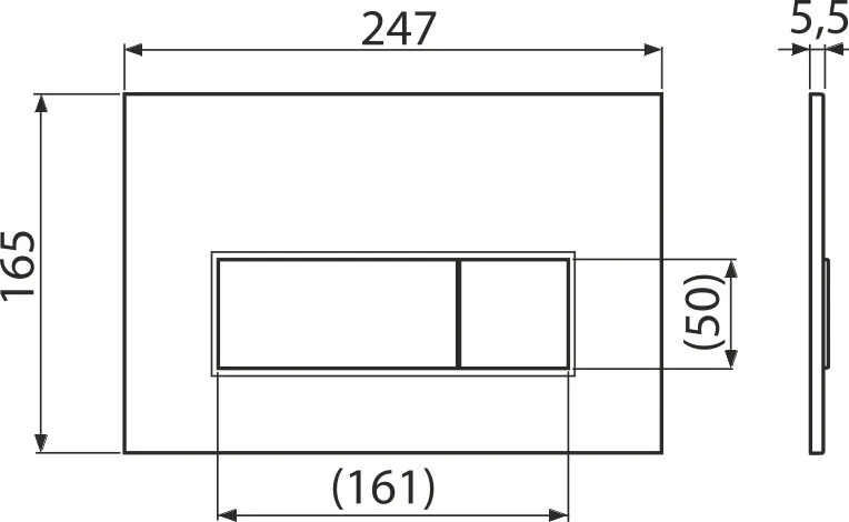 ALCA Ovládací tlačítko pro předstěnové instalační systémy, chrom-lesk M571