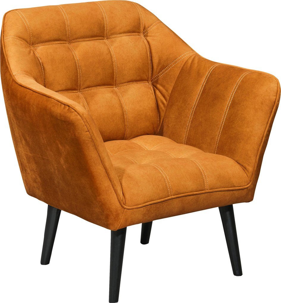 XXXLutz KOKTEJLOVÉ KŘESLO, textil, kompozitní dřevo, měděné barvy MID.YOU - Křesla klasická - 002220053001