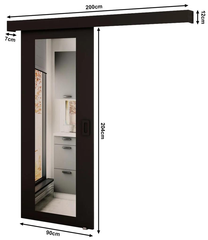 Posuvné dveře 90 cm Bethany II (černá matná). 1043490
