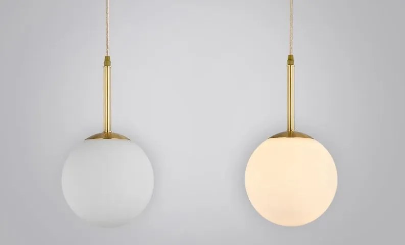Toolight - Stropní skleněná svítilna APP431-1CP, bílá-zlatá, OSW-00560