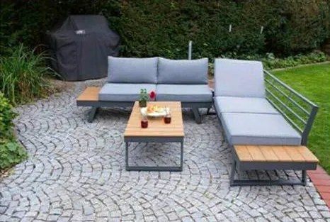 Doppler LIVORNO LOUNGE set - rohová zahradní souprava - Rozbalené zboží (N638)